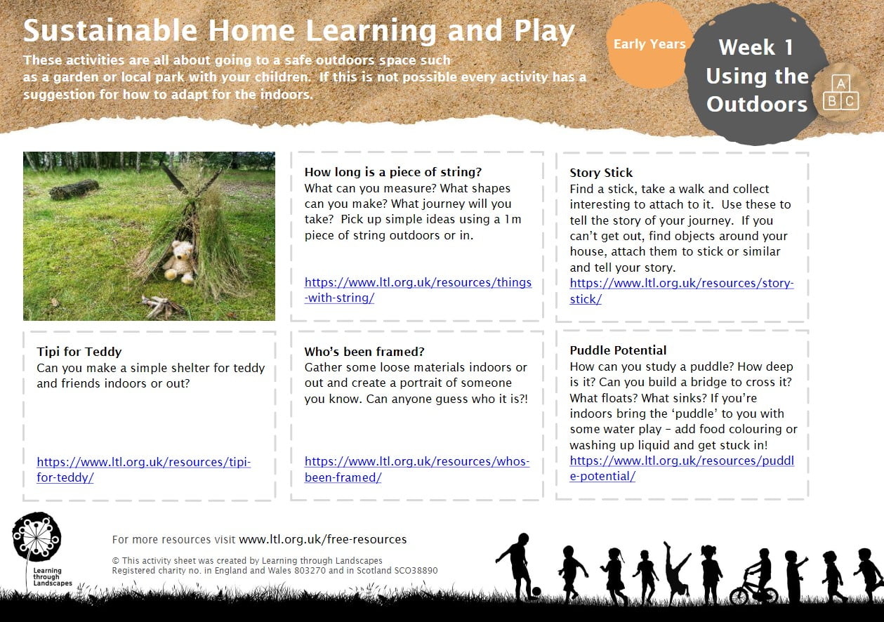Outdoor learning at home | Week 1 | Early Years