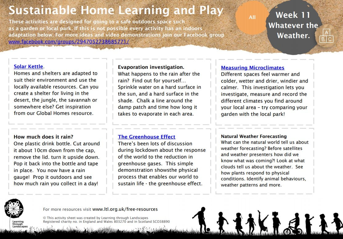 Sustainable Home Learning and Play | Week 11 | Early Years to Upper Primary