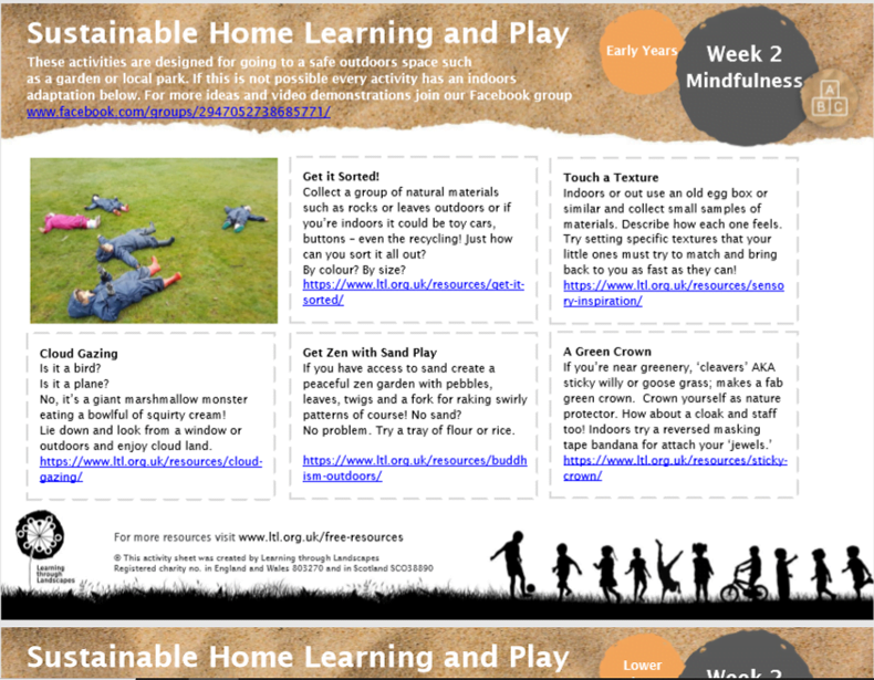 Sustainable Home Learning and Play | Week 2 | Early Years to Upper Primary