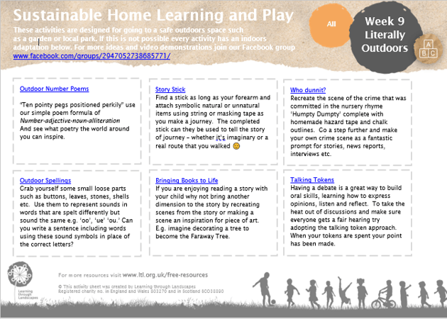 Sustainable Home Learning and Play | Week 9 | Early Years to Upper Primary