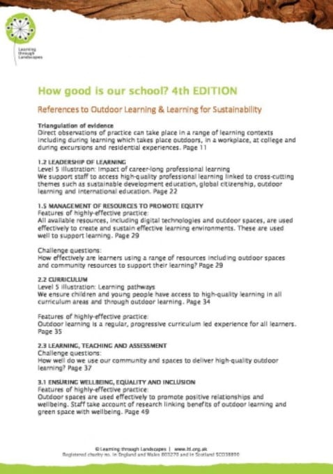 Scottish policies for outdoor learning and play in education