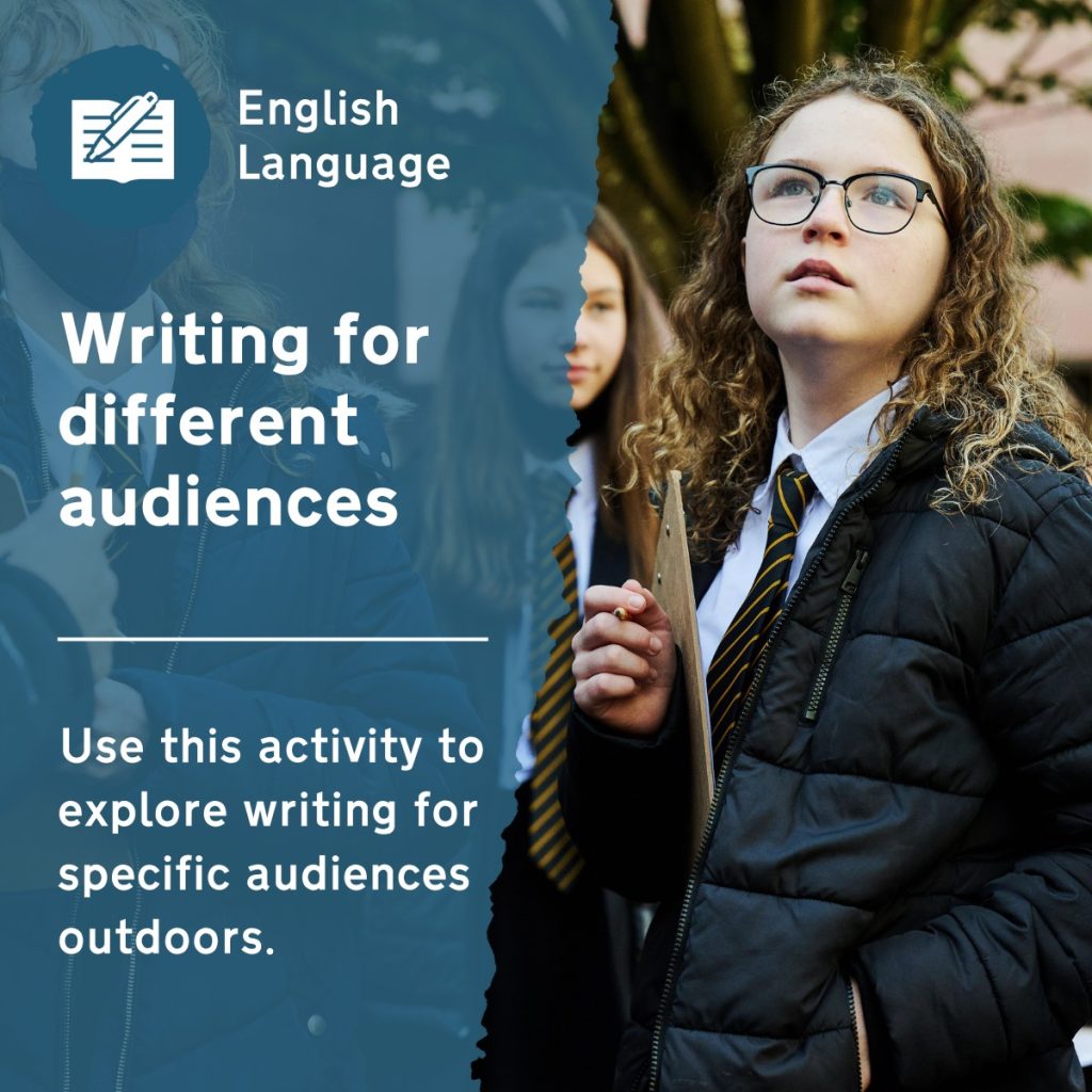 Writing for different audiences | Outdoor Lesson Idea by Learning ...